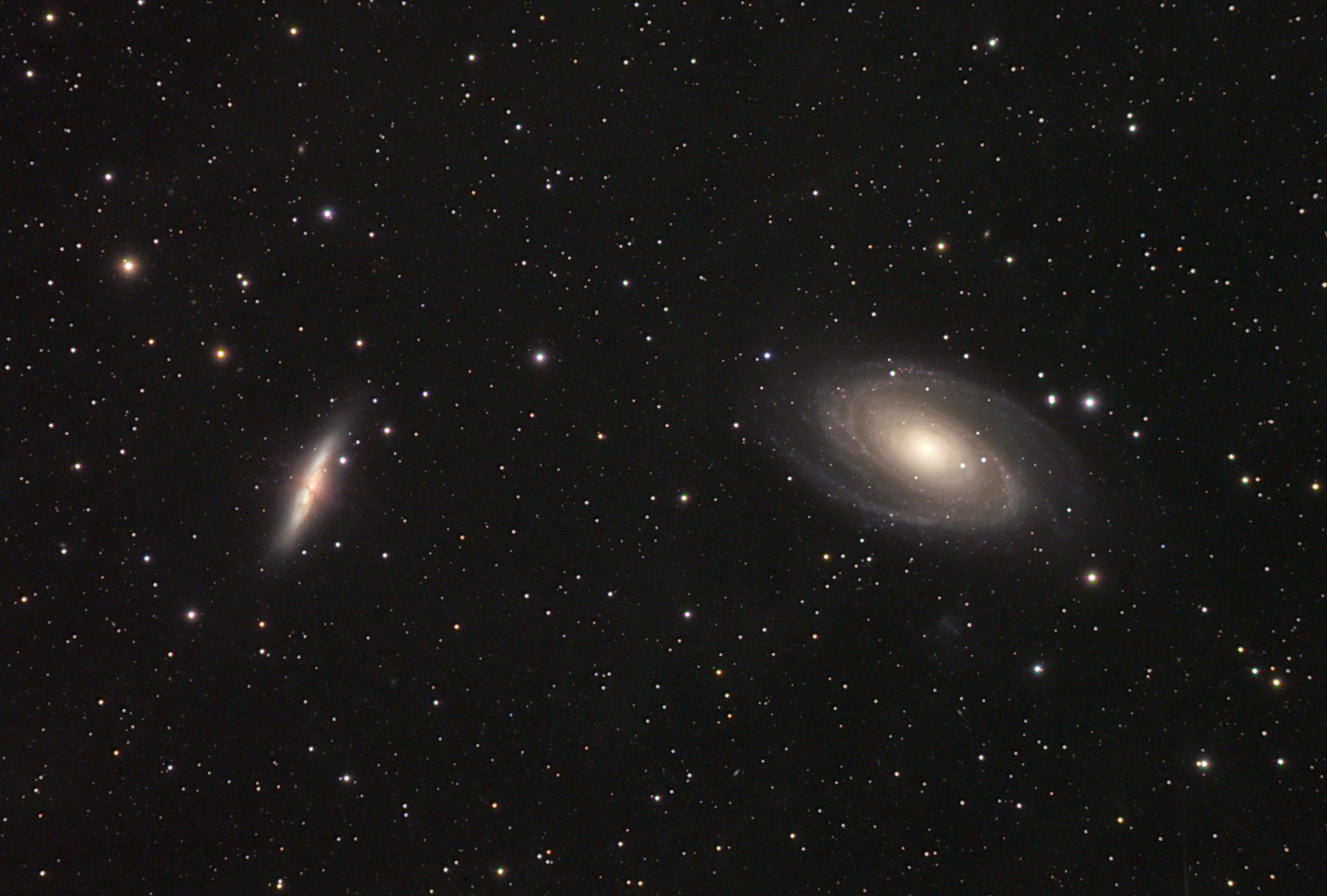 M81 & M82 - Bode's Nebula and The Cigar Galaxy - chromosphere